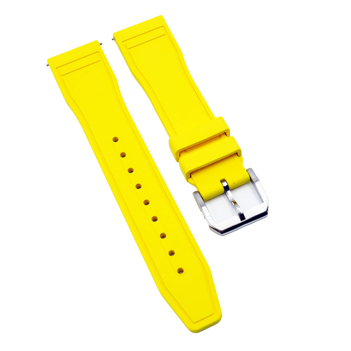 20mm, 21mm, 22mm Pilot Style Yellow FKM Rubber Watch Strap For IWC, Se ...